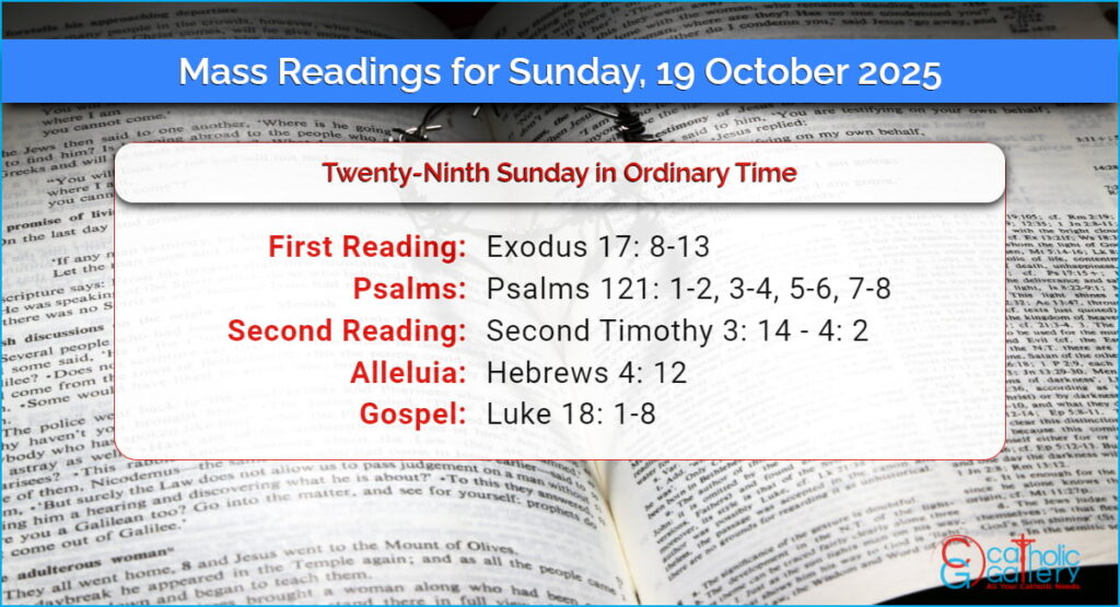 Daily Mass Readings for Sunday, 19 October 2025 - Catholic Gallery