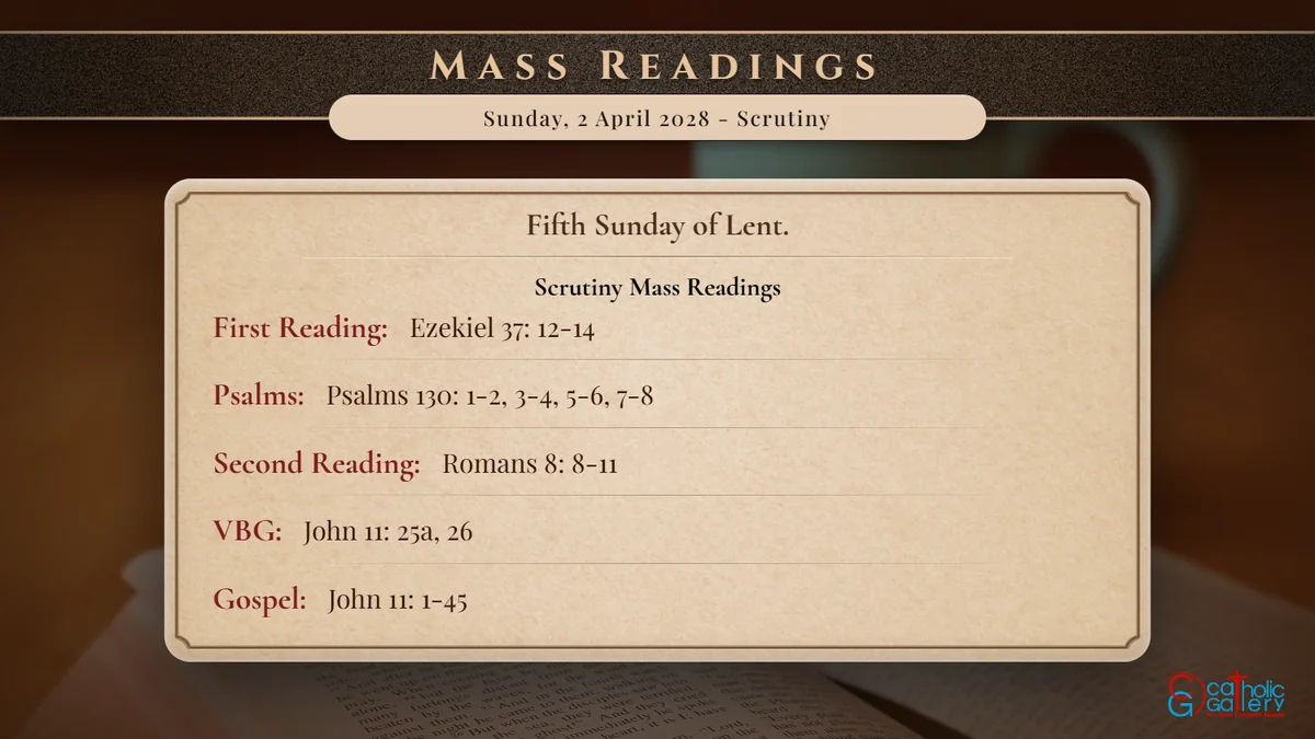 Daily Mass Readings – Sunday, 2 April 2028 - Scrutiny - Catholic Gallery