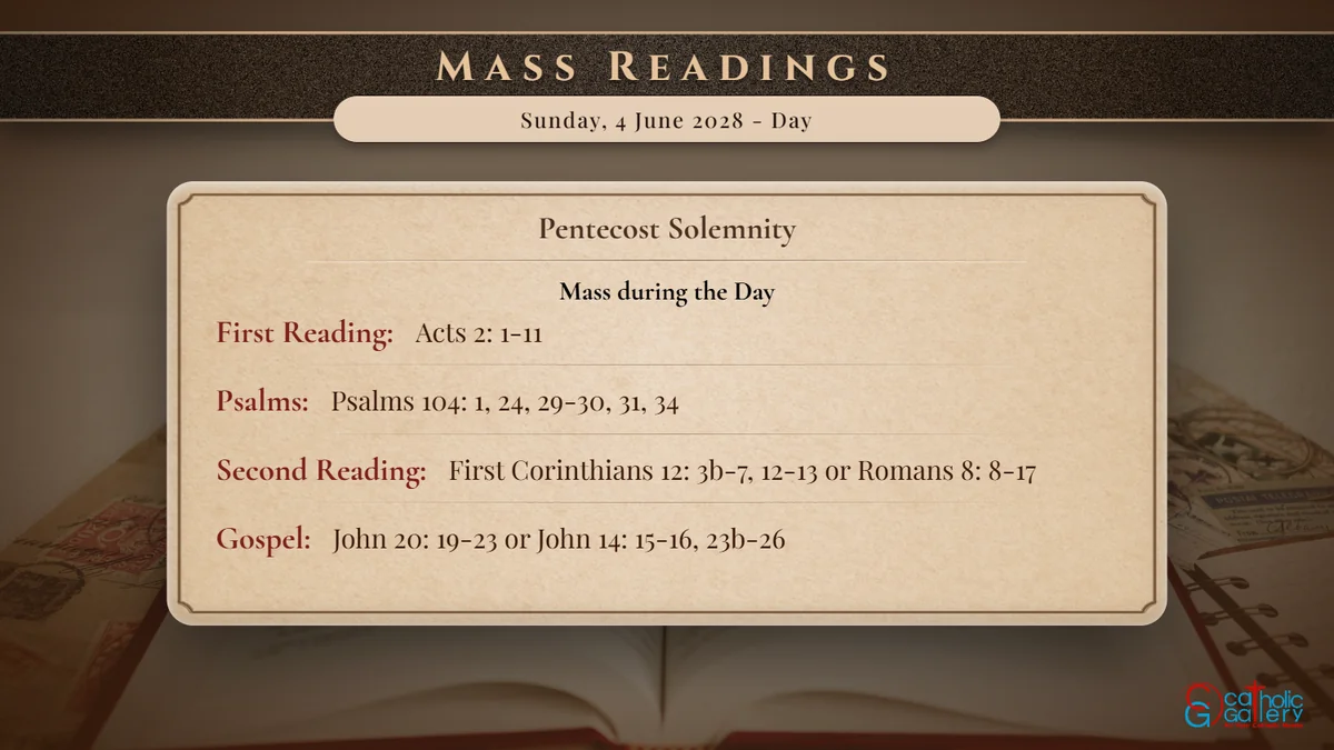 Daily Mass Readings – Sunday, 4 June 2028 - Day - Catholic Gallery