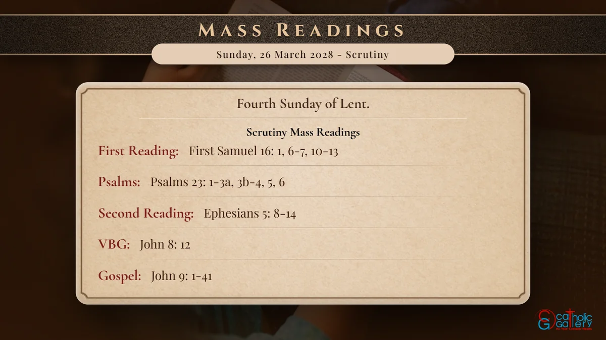 Daily Mass Readings – Sunday, 26 March 2028 - Scrutiny - Catholic Gallery