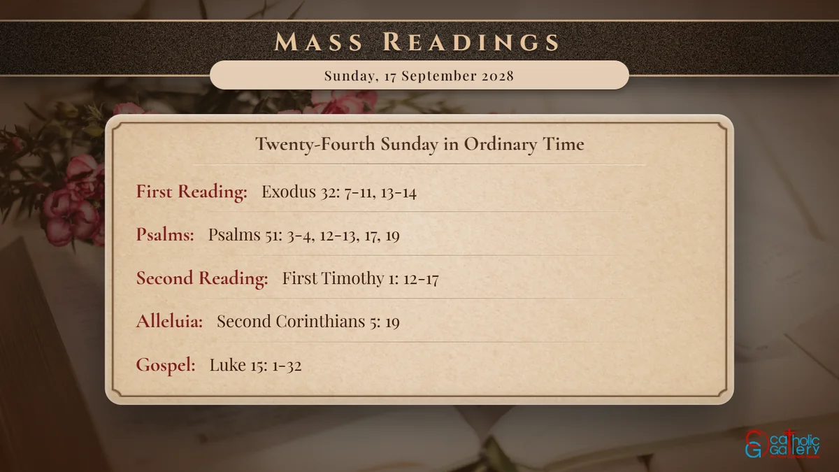 Daily Mass Readings – Sunday, 17 September 2028 - Catholic Gallery