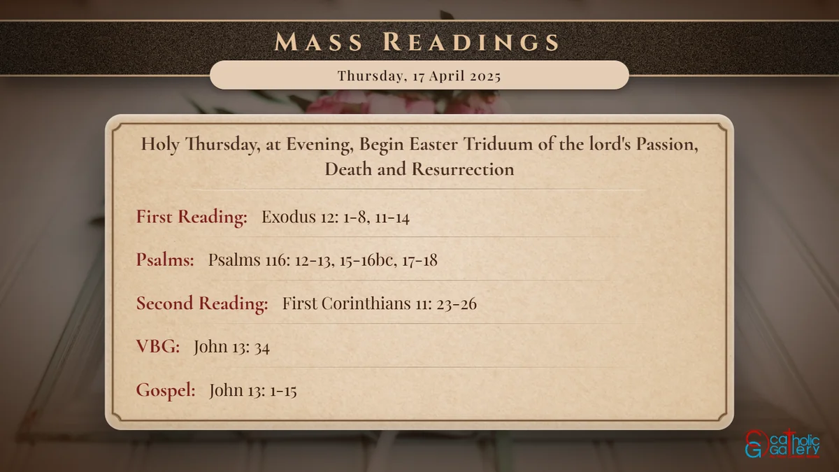 Daily Mass Readings – Thursday, 17 April 2025 - Catholic Gallery