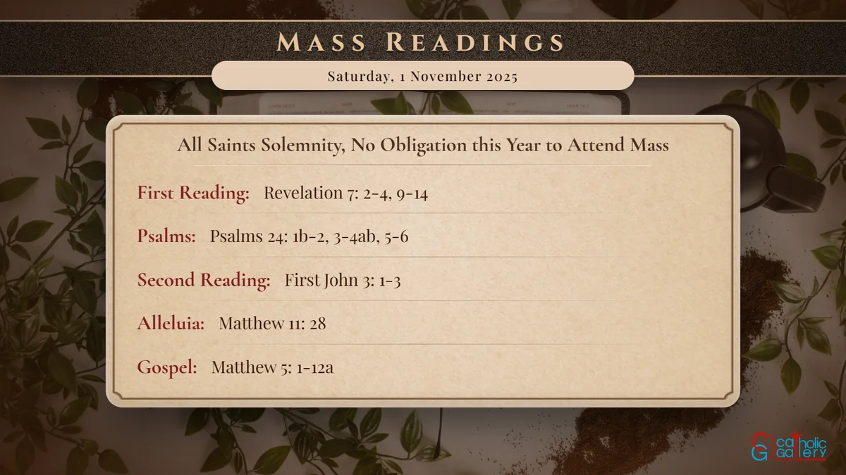 Daily Mass Readings – Saturday, 1 November 2025 - Catholic Gallery