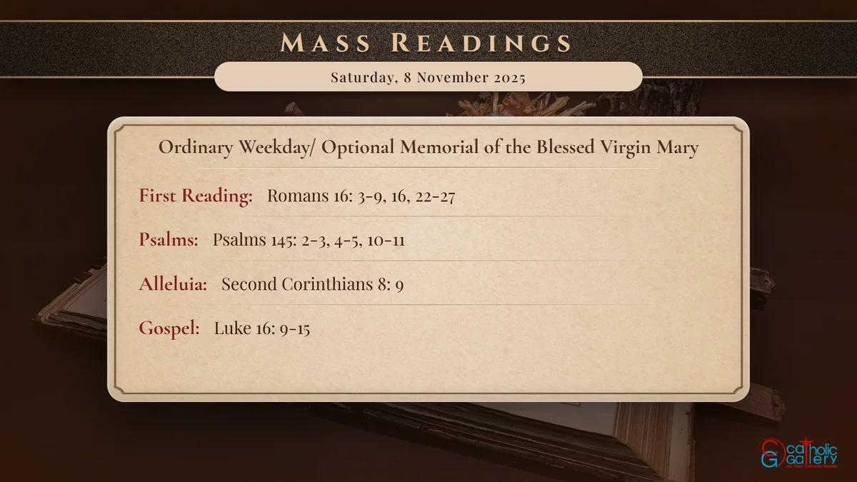 Daily Mass Readings – Saturday, 8 November 2025 - Catholic Gallery