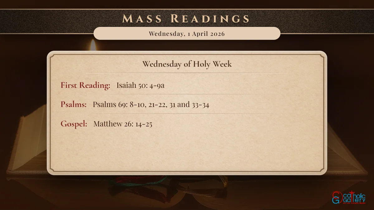 Daily Mass Readings – Wednesday, 1 April 2026 - Catholic Gallery