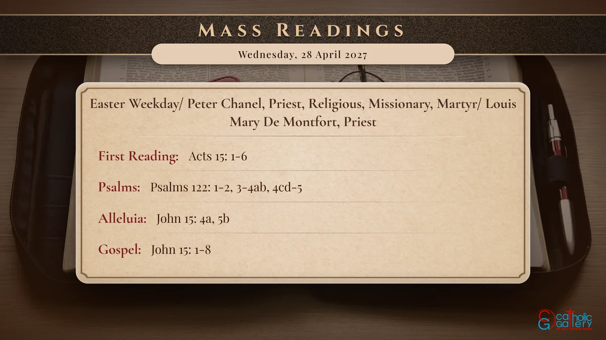 Daily Mass Readings – Wednesday, 28 April 2027 - Catholic Gallery