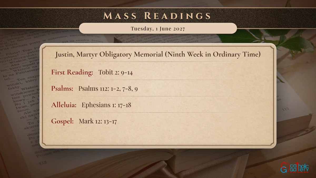 Daily Mass Readings – Tuesday, 1 June 2027 - Catholic Gallery