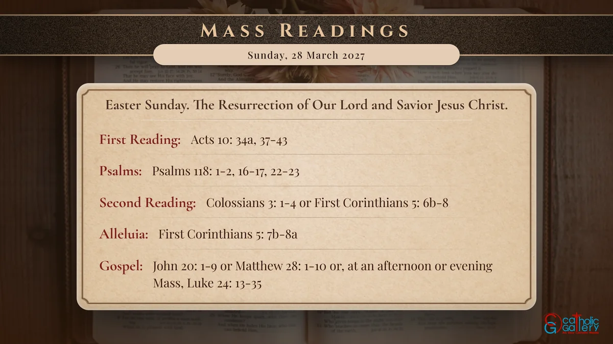 Daily Mass Readings – Sunday, 28 March 2027 - Catholic Gallery